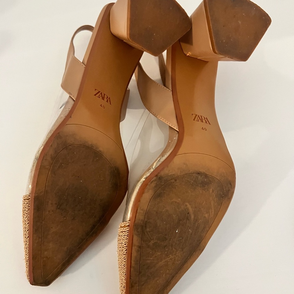 Zara Slingback Vinyl Shoe - Gem